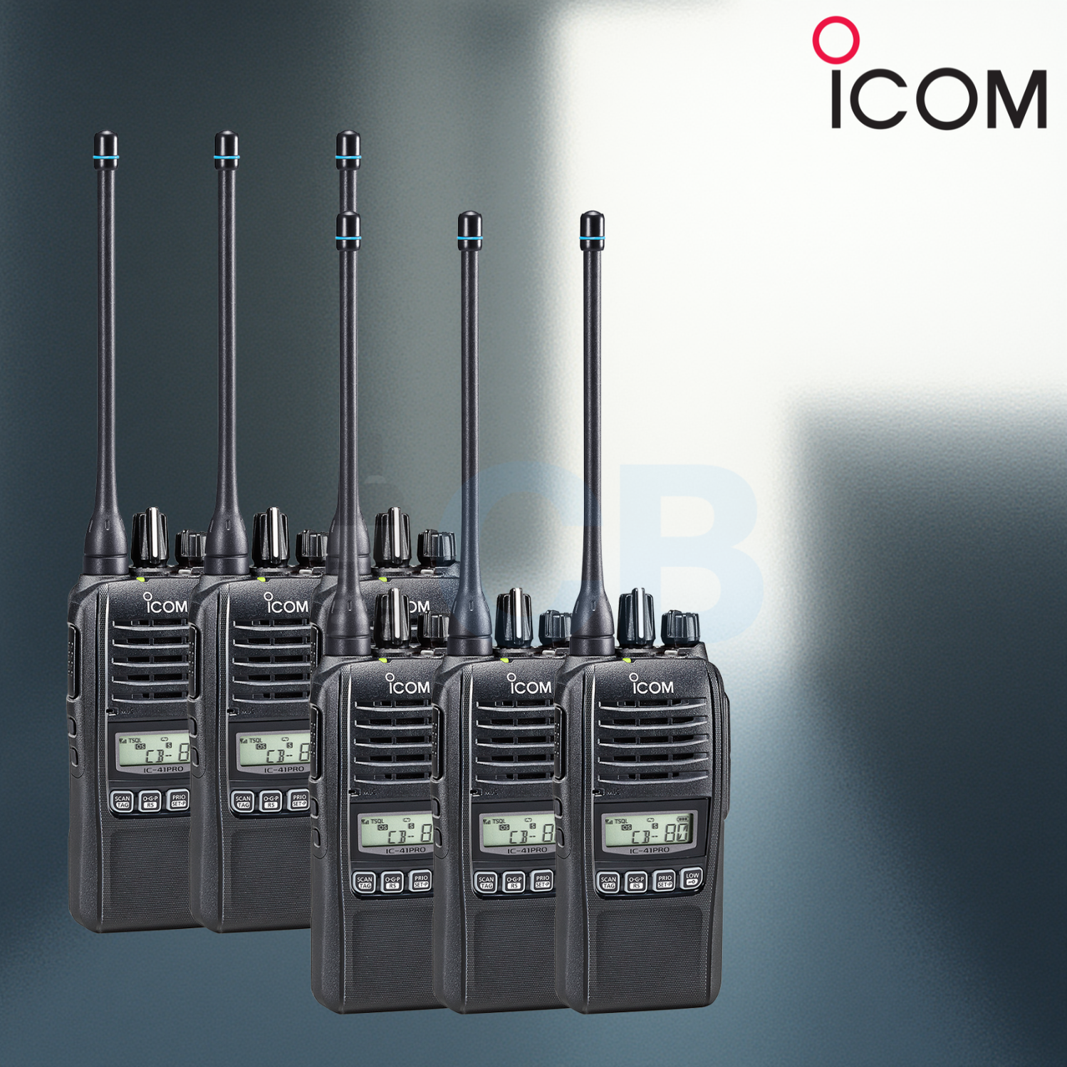 Icom IC-41 Pro UHF CB Portable Handheld Two Way Radio 6 Pack — CB Radio ...
