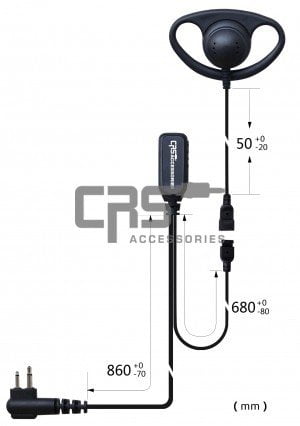 Uniden D-Hook Earpiece | One-Pin, 2 Wire (J4 Connector) — CB Radio ...