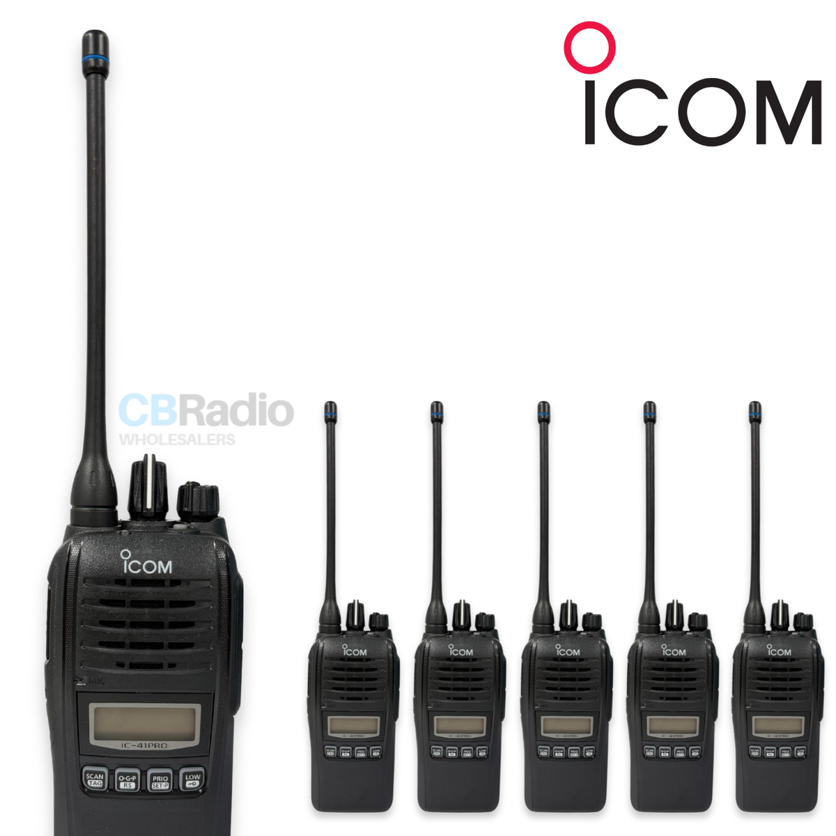 Icom IC-41 Pro UHF CB Portable Handheld Two Way Radio 6 Pack — CB Radio ...
